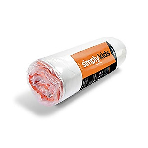 Jay-Be Mattress Simply Kids Sprung Mattress, Bed in a Box - Foam Free - Twin Single, White and Orange