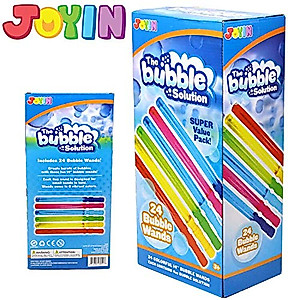 JOYIN 24 Pack 14.6’’ Big Bubble Wands Bulk (2 Dozen) for Summer Toy, Outdoor/Indoor Activity Use, Easter, Bubbles Party Favors Supplies for Kids