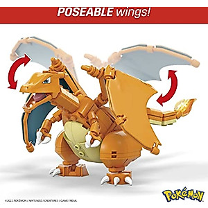 MEGA Pokémon Action Figure Building Toys Set, Charizard With 222 Pieces, 1 Poseable Character, 4 Inches Tall, Gift Ideas For Kids