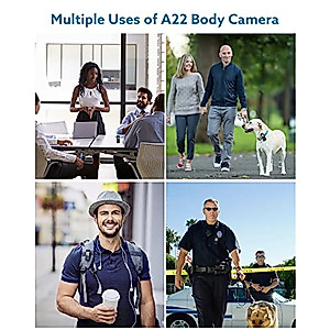 BOBLOV A22 64/32GB Body Camera, Support 8-10Hours Recording,180° Rotatable Lens, 1080PHD BodyCam with OLED Screen to Playback, Camcorder with Audio for Walking, Delivery Pizza, Daily Proof (64GB)