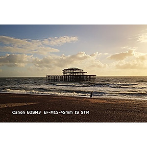 Canon EOS M3 24.2MP 1080P Wi-Fi Camera with EF-M 15-45mm is STEM Lens (White) International Version (No Warranty)