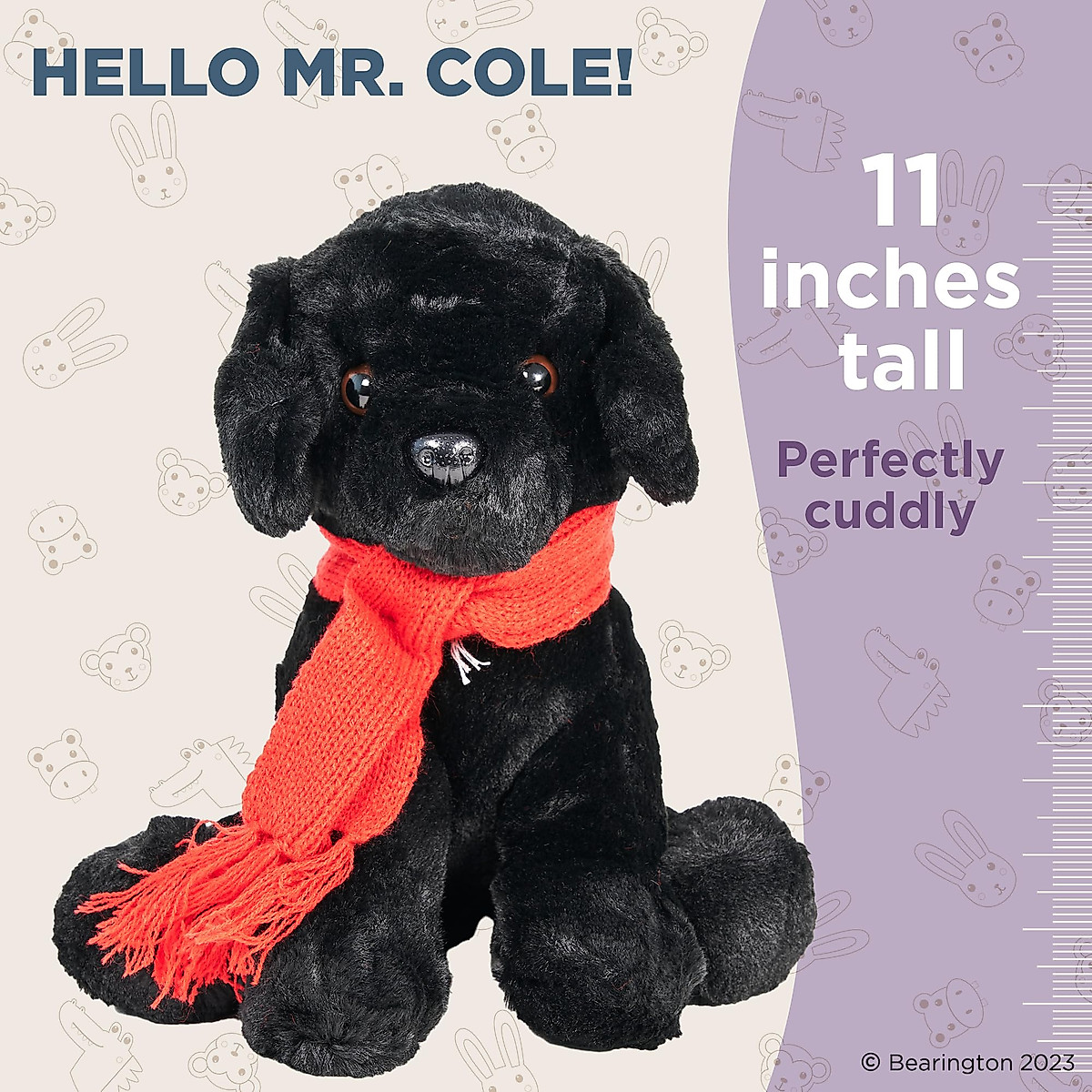 Bearington Cole The Black Labrador Puppy, Black Lab Stuffed Animal, 7.5 Inch Dog Plush, Black Stuffed Dog, Ideal Christmas Stuffed Dog Gift for Toddlers, Kids & Teens