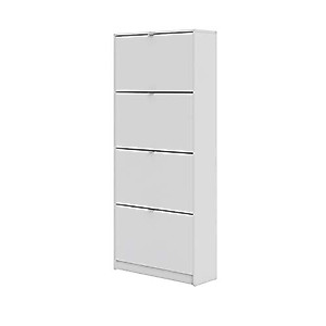 Tvilum Bright 4 Drawer Shoe Cabinet, White