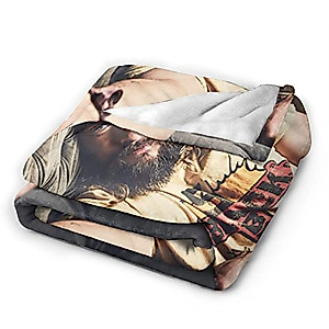 Ultra-Soft Jason Momoa Blanket, Fleece Collage Throw Blankets for All Season, Lightweight Soft Micro Flannel Blanket for Couch, Dorm, Bedding Blankets 50"X40"