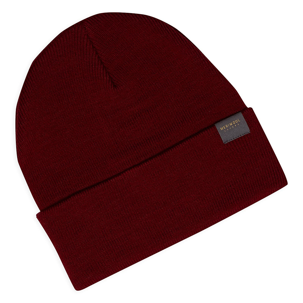 MERIWOOL Beanie for Men and Women - Merino Wool Blend Ribbed Knit Winter Hat Wine