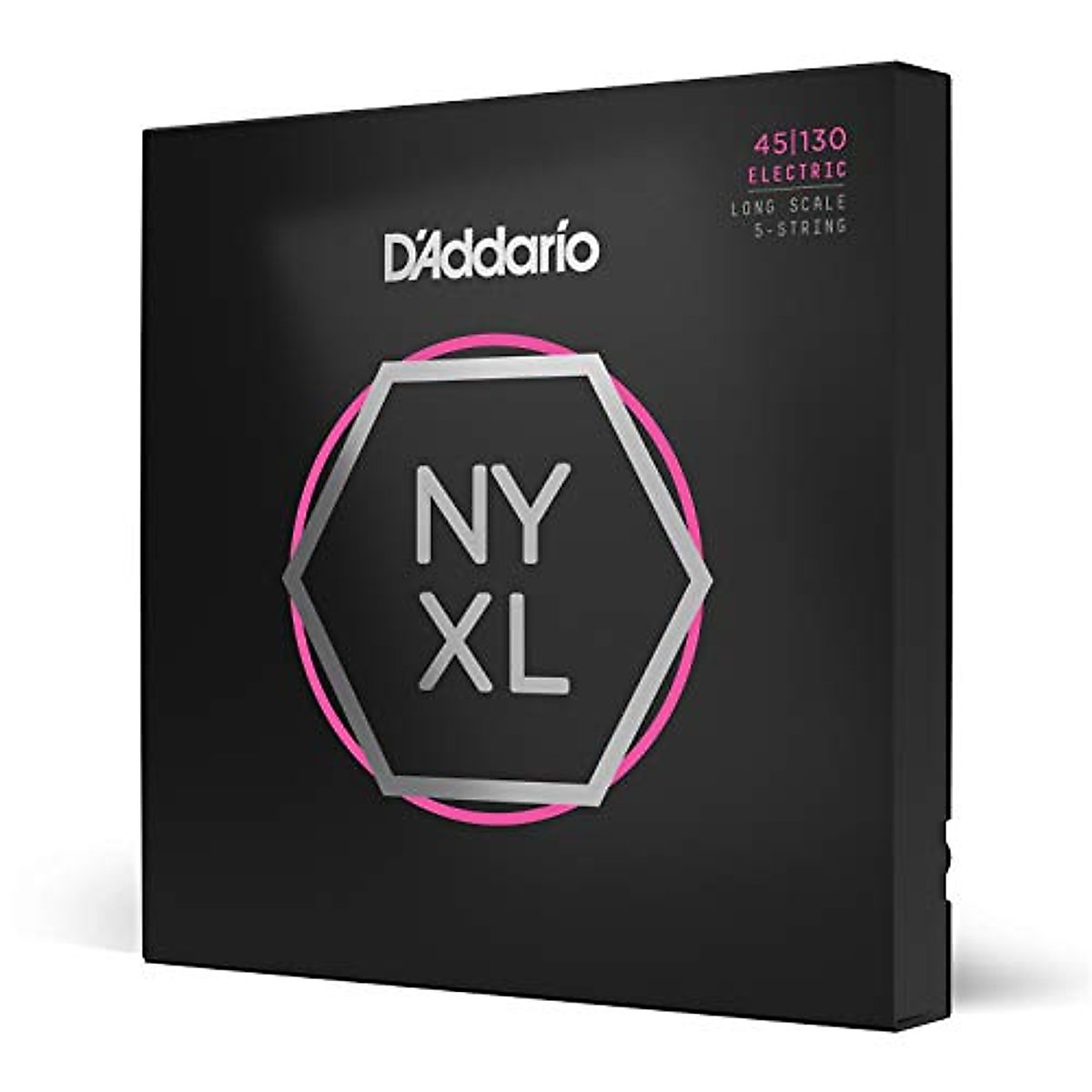 D'Addario Bass Guitar Strings - NYXL Bass Strings - NYXL45130 - Unrivaled Strength, Tuning Stability, Enhanced Response - For 5 String Bass Guitars - 45-130 Regular Light 5-String, Long Scale