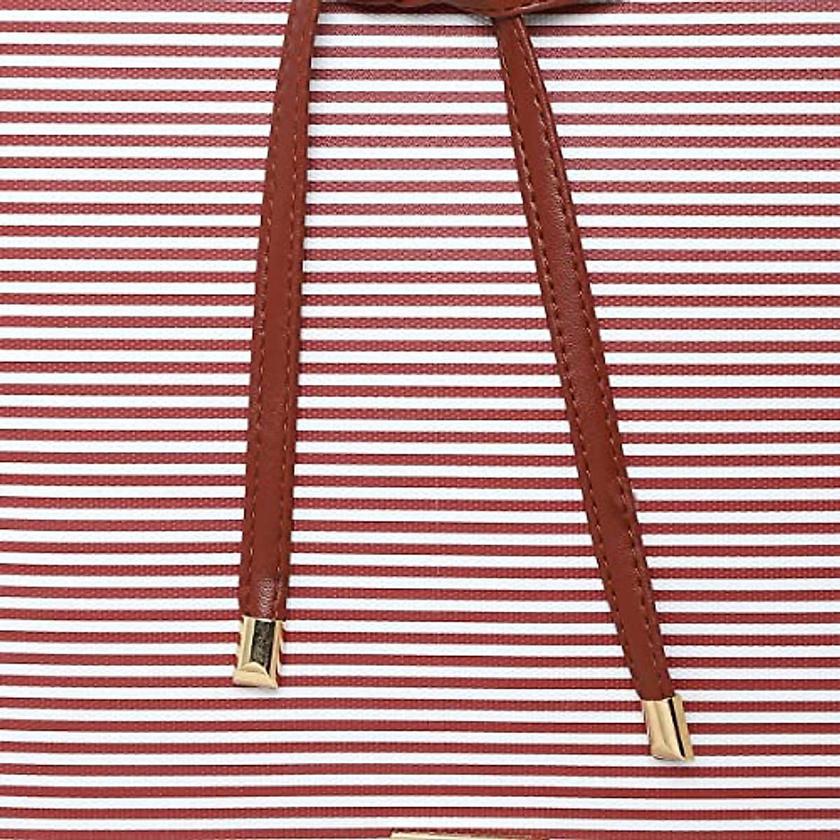 KLEIO Striped PU Leather Big Zipper Womens Tote Shoulder Travel Hand Bag Purse For College Office Ladies