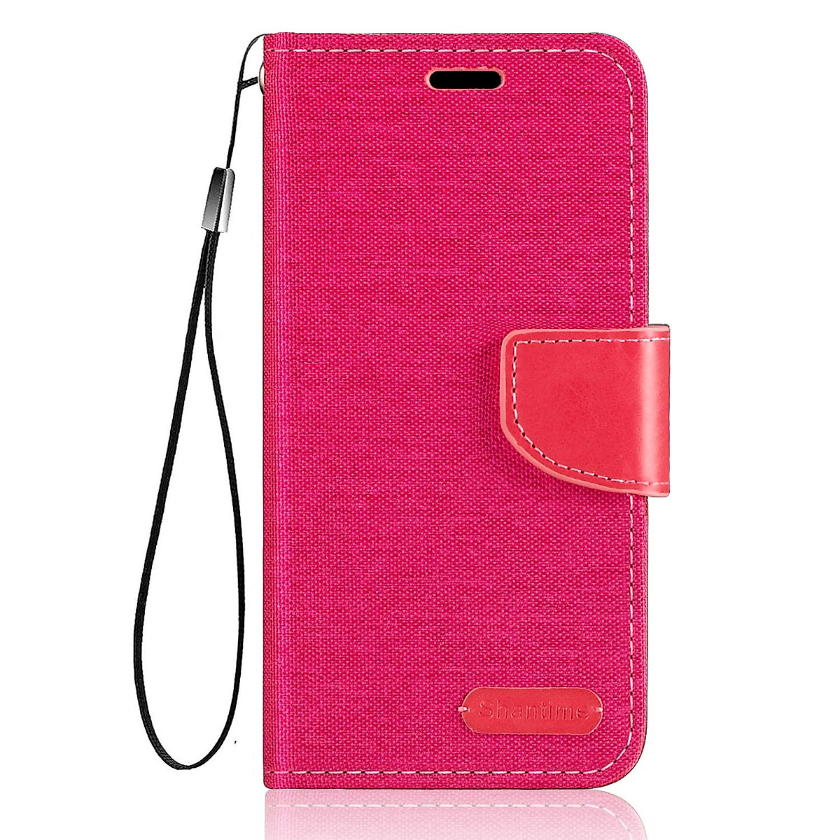 Shantime for Tecno Pop 5 LTE Case, Oxford Leather Wallet Case with Soft TPU Back Cover Magnet Flip Case for Tecno Pop 5 Rose