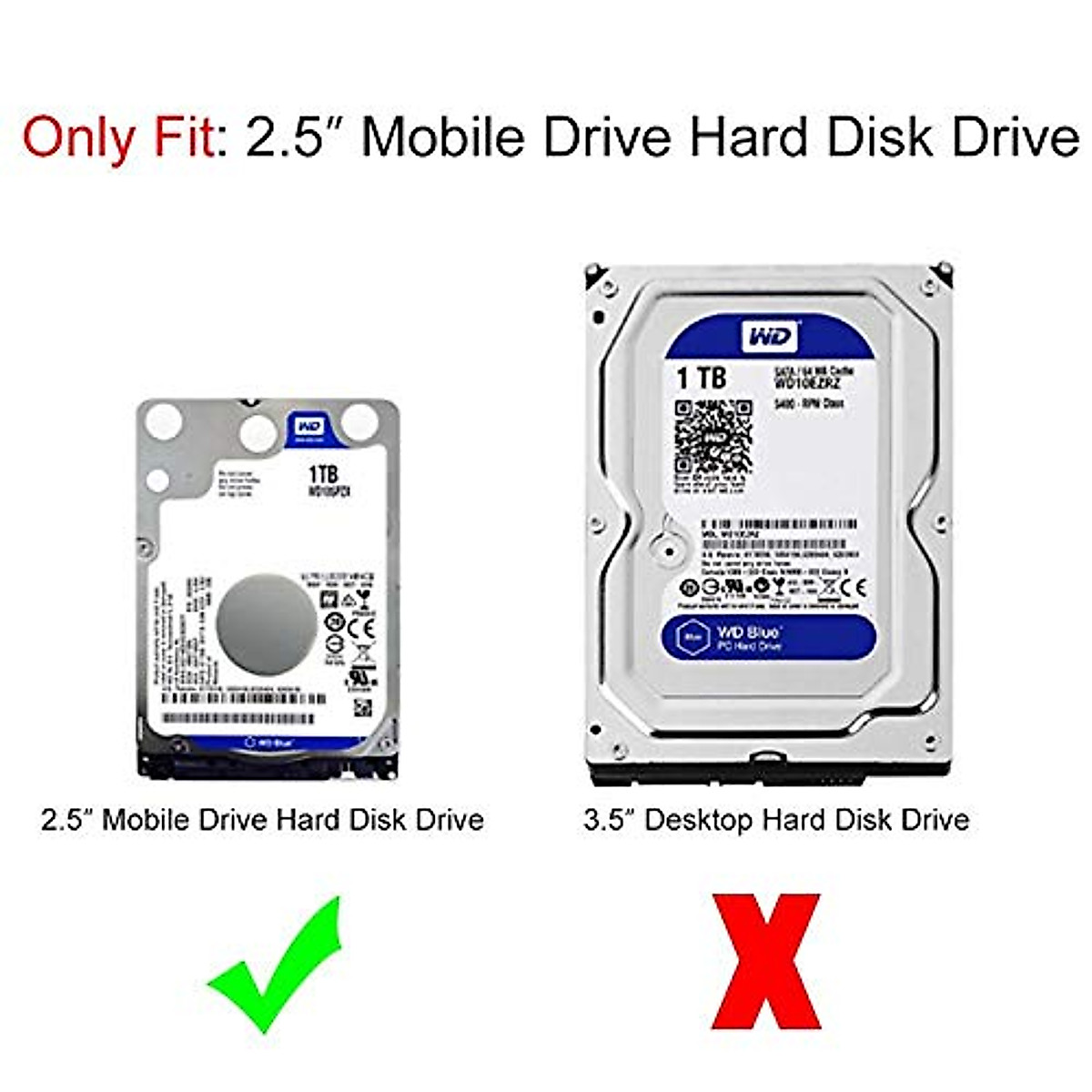 Cotchear USB 3.0 to SATA III Hard Drive Adapter Cable, 15 + 7 Pin Portable Adapter Cord 22 pin USB Cable 3.0 to SATA Adapter for 2.5 inch HDD SSD Hard Drive