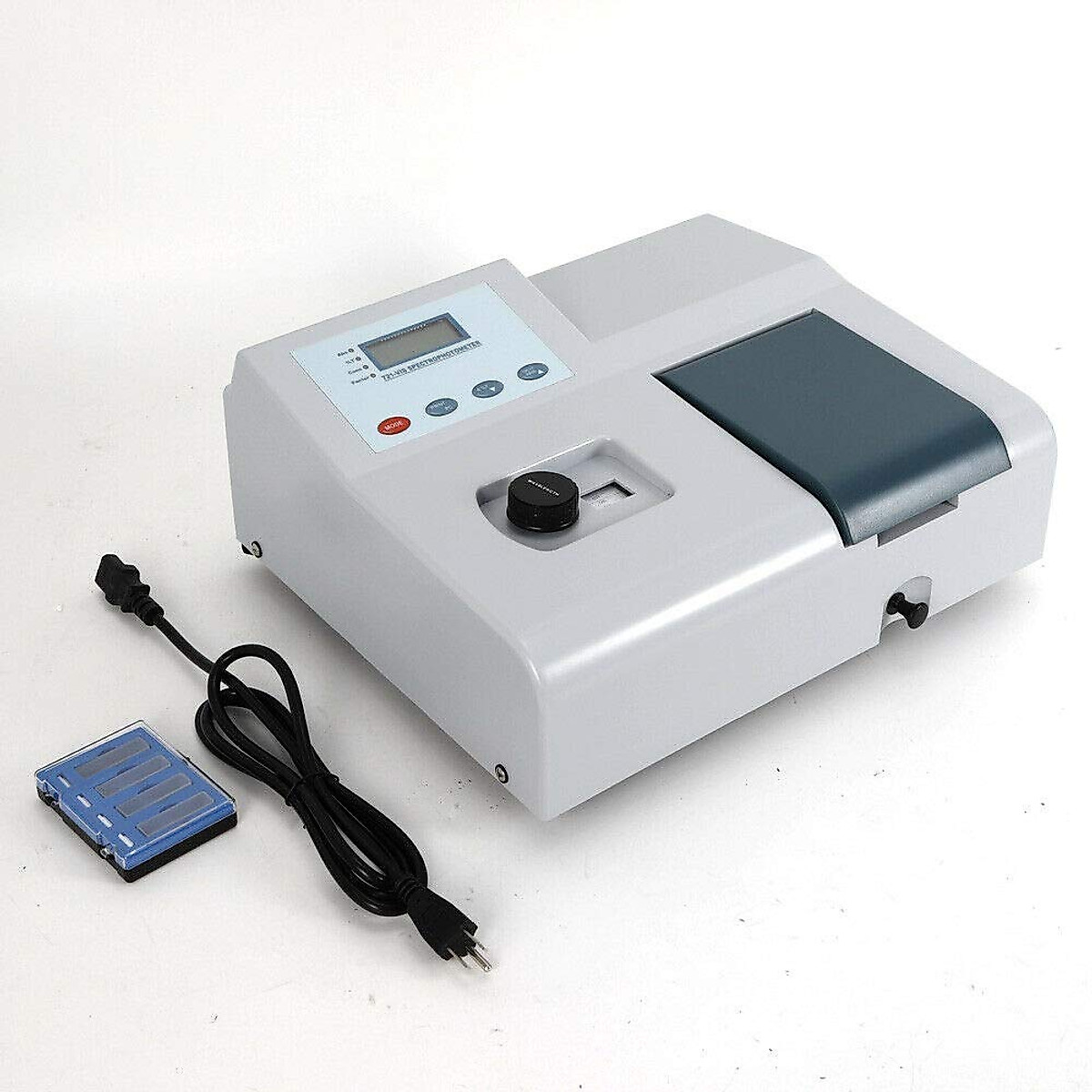 DONNGYZ Visible Spectrophotometer LDC Digital 721 Wavelength Range 350-1020nm Spectral Bandwidth 6nm Instruction Power Cord Glass Cuvette Wave Range Portable Digital Display Lab Analytical Equipment