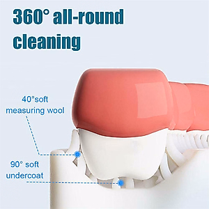 SDKJH cepillo de dientes para niños, U-Shaped Toothbrush for Kids, Manual Tooth Cleaner 360° Oral Cleaning Brushes with Cartoon Toothpaste Squeezer for 2-6 6-12 Years Old, Blue