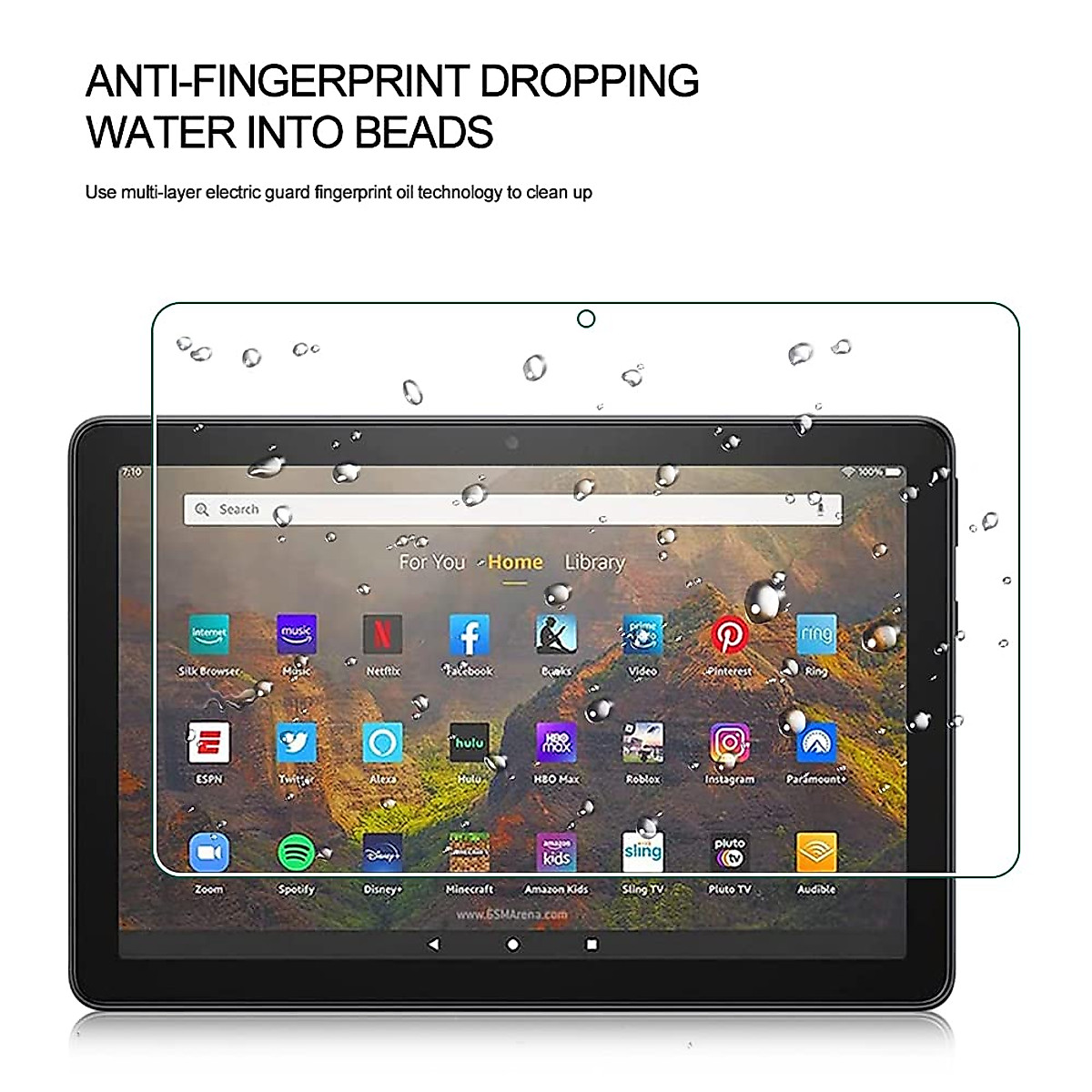 [2-Pack] All-new Fire HD 10 2021/Fire HD 10 Kids/Fire HD 10 Kids Pro/Fire HD 10 Plus Screen Protector,HD Anti-Scratch Anti-Fingerprint 9H Hardness Tempered Glass