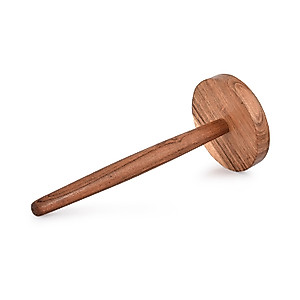 NIRMAN Acacia Wood Paper Towel Holder Decorative Countertop Standing Rolls Holder for Kitchen, Toilet, Pantry and Bathroom (3" x 3" x 12")