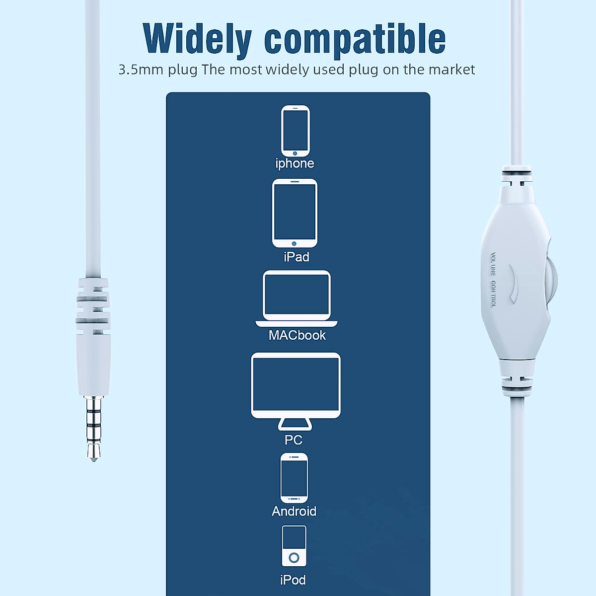 Anivia Computer Headsets Over Ear Headphones Wired Gaming Headset with Mic for PC Mac PS4 PS5 Xbox One, Stereo Surround Sound, Purple