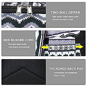 GUDFBALE School backpack for girls with Lunch Box Pencil Case Casual Style Lightweight Canvas Backpack Bookbags Set (Black)