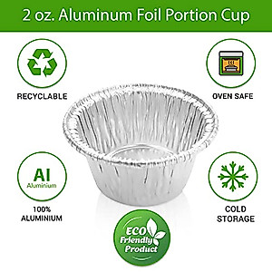 Disposable Aluminum Individual 2 Oz Foil Cups-Souffle Cups-ramekins. #S220 (100)
