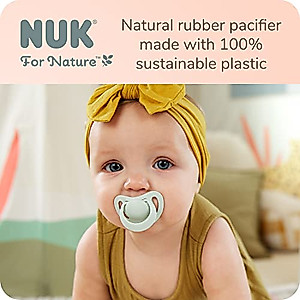 NUK for Nature™ Natural Rubber Pacifier, 4-Pack, Neutral, 0-6M