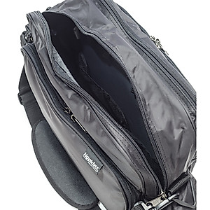 Hopkins Medical Products Original Home Health Shoulder Bag, 70D Waterproof Nylon, Fold-Down Compartment for Easy Access, Adjustable Straps, 14x11x7 inch, Black