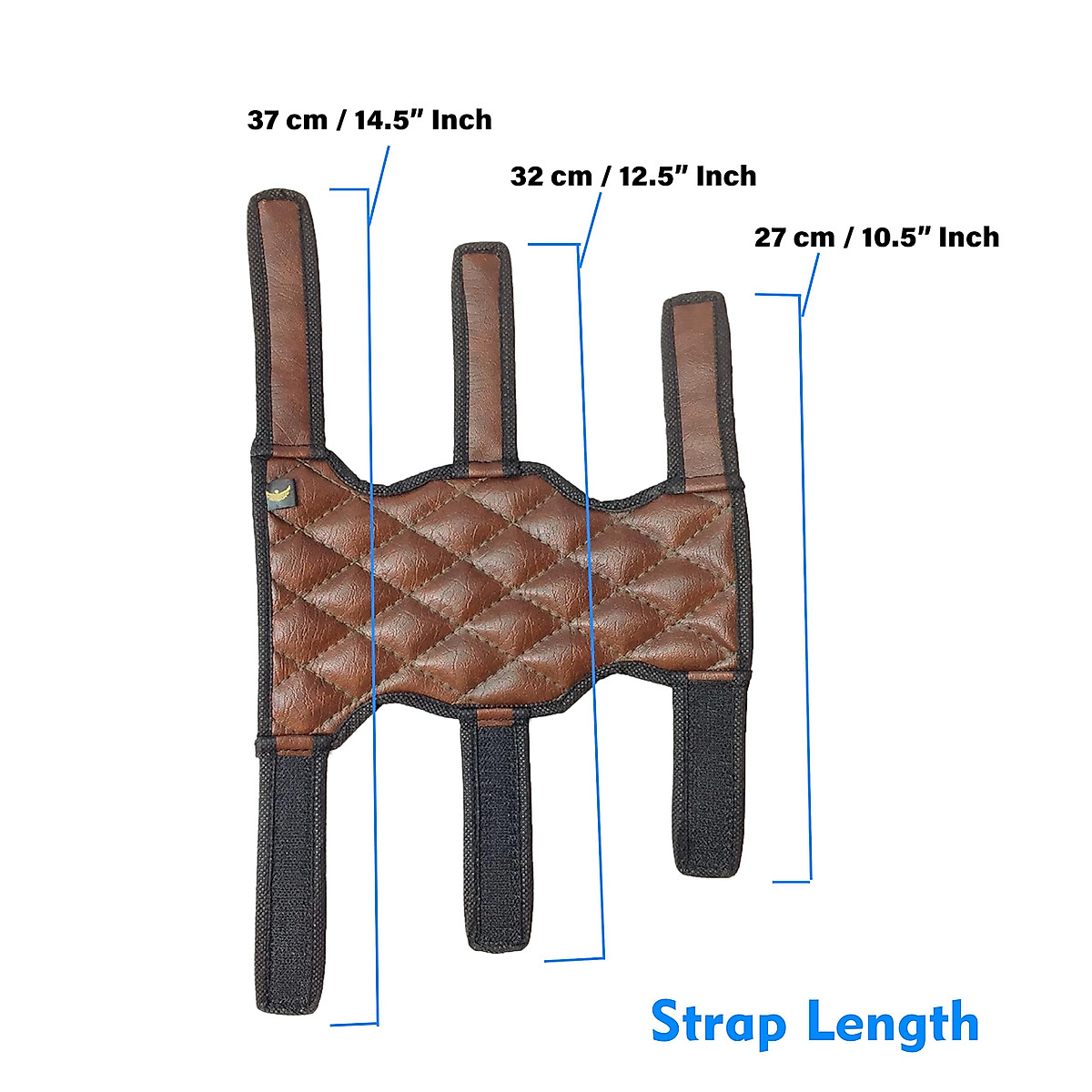 Star Quick Links Archery Arm Guard for Men Women & Kids, Rexine Leather, Adjustable Fit, 3 Hook & Loop Fasteners, Perfect Hold, Bow Archery Protect 3 Strap Guard, Arm Guard Forearm Protector (Brown)