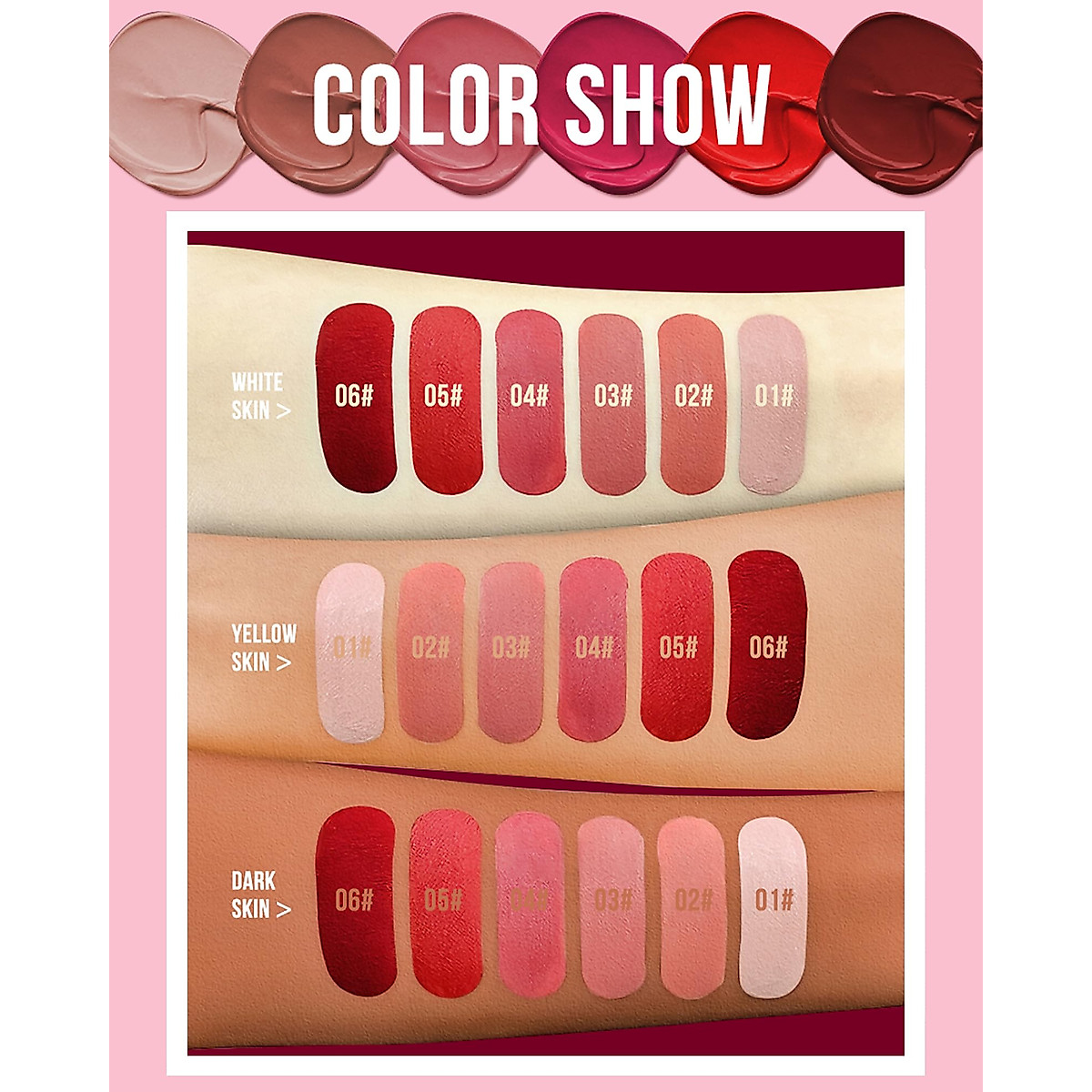 Matte Liquid Lipstick Set-3Pcs High Pigmented Lip Stain Tint,Matte Velvet Lip Gloss,Up to 16H Wear Lipgloss,Long Lasting Waterproof Non-Stick Cup Tinted Lip Blam Lipstain,Makeup Gift for Women-Set B