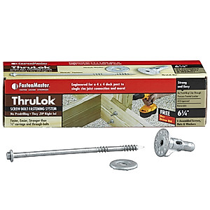 FastenMaster FMTHR614-6 ThruLOK Screw Bolt Fastening System, 6-1/4 Inches, 6-Count