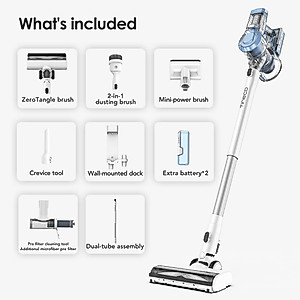 Tineco A11 Pet Ex Cordless Stick Vacuum, Lightweight Handheld Vacuum, Long Run Time and Powerful Suction for Carpet and Hard Floor