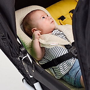 Familidoo H3E 3 Seat Baby Stroller - Tandem Daycare Triple Stroller with 5 Point Safety Harness - for Infants & Toddlers 0-3 Years - Lightweight & Foldable - All Reclining Seats