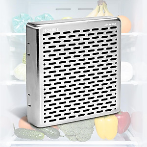 Refrigerator Deodorizer,10 Years Long Fridge Odor Eliminator,Car Air Freshener,Closet Odor Absorber,Outperforms Baking Soda and Bamboo Air Purifying Bags，Stainless Steel