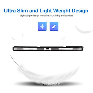 ProCase Cover for iPad Pro 11 Inch Case 2022/2021/2020/2018, Slim Stand Hard Back Shell Smart Cover for iPad Pro 11 4th Generation 2022 / 3rd Gen 2021/ 2nd Gen 2020 / 1st Gen 2018 -Black