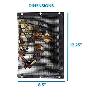 Kona Mesh Grill Bags - Non-Stick BBQ Grilling Bags for Veggies (Set of 2) - Reusable & Easy to Clean