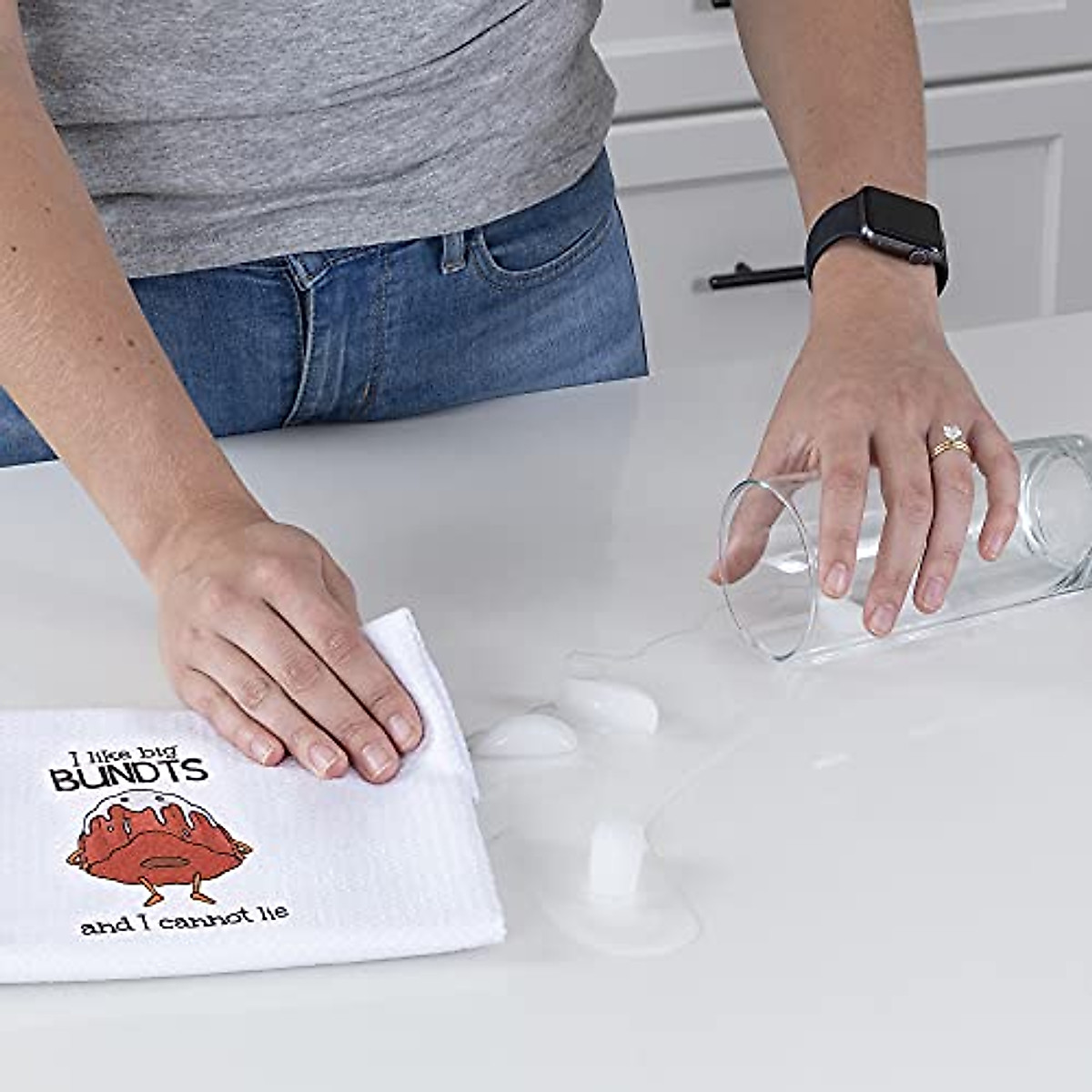 Aller Home & Kitchen Funny Kitchen Towels with Sayings. 4pc Kitchen Towel Set, Fun Pun Food Design incl Taco. Waffle Weave Towel, Decorative Funny Dish Towels for Mom. Cute Kitchen Towels for Gifts