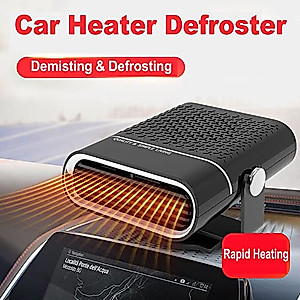 Arecwy Car Heater, 2 in 1 12V 120W Auto Car Windshield Heater Cooling Fan Auto Defogger 360 Degree Rotatable Heating Defrost