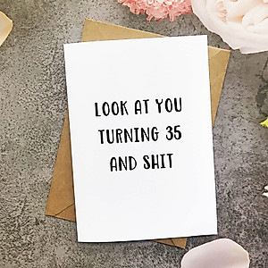 MAGJUCHE 35th Birthday Card Funny For Men or Women, Turning 35 Birthday Card For Son, Daughter Or Friend