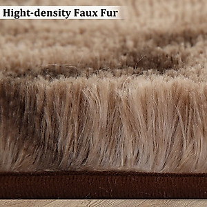 COZYLOOM Large Shag Rug 9x12 Modern Shag Area Rug Thick Plush Brown Rug Ultra Soft Fluffy Rug High Pile Non-Shedding Shaggy Rug Living Room Bedroom Kids Baby Room Playroom Dorm Indoor Throw Carpet
