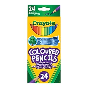 CRAYOLA Colouring Pencils - Assorted Colours (Pack of 24) | A Must-Have for All Kids Arts & Crafts Sets | Ideal for Kids Aged 3+