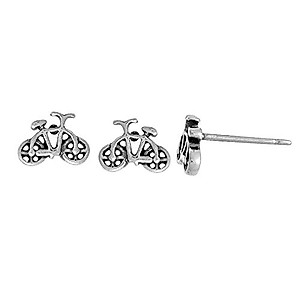 Boma Jewelry Sterling Silver Bicycle Stud Earrings