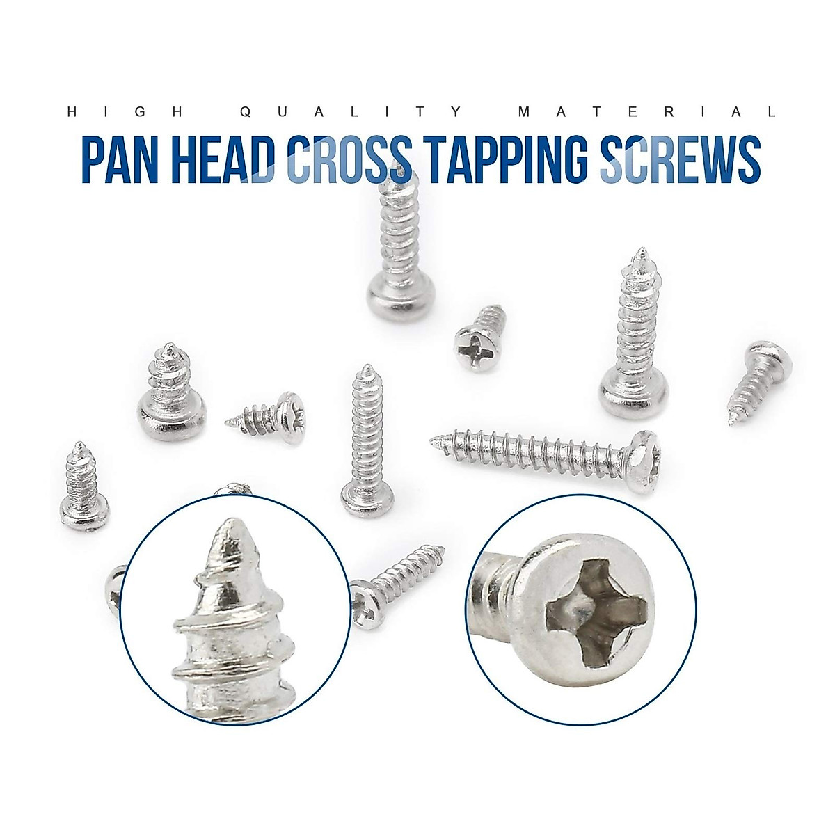 1100pcs Round Pan Head Tapping Screws Set M1.2 M1.4 M1.5 M1.7 M2 Mini Screw Laptop Computer Screw Phillips Screw Kit DaJiKan