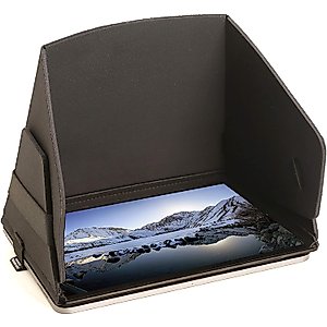 Surf To Summit Collapsible Molded iPad Sun Shade and Privacy Hood Compatible with iPad 10.2 Inch Sun Shade and Privacy Hood Case Travel Cover Protector Monitor Hood Made in USA, SSPRO11, Black