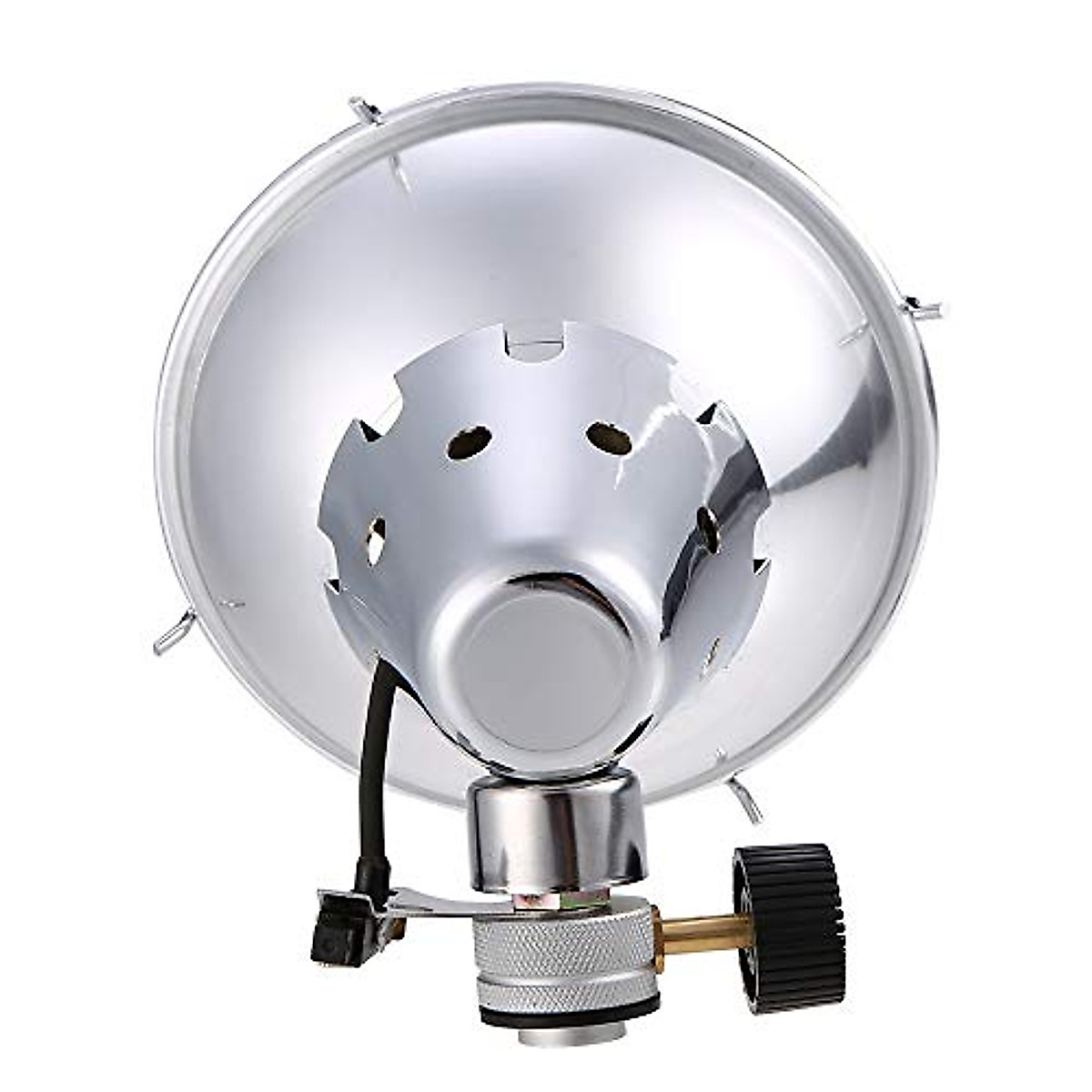 IMEISH Outdoor Portable Piezo Ignition Gas Heater Warmer Heating Stove, SILVER, 5.9 * 5.5in