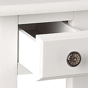 Frenchi Furniture End table, Queen, Off white