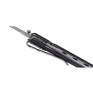 CRKT CEO EDC Folding Pocket Knife: Low Profile Gentleman's Knife, Everyday Carry, Satin Blade, IKBS Ball Bearing Pivot, Liner Lock, Glass Reinforced Fiber Handle, Deep Carry Pocket Clip 7096