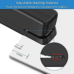 Electric Stapler, Automatic Stapler, Electric Stapler Desktop, AC or Battery Powered Heavy Duty Stapler for Desk, with Reload Reminder & Release Button, 25 Sheets Capacity, Black