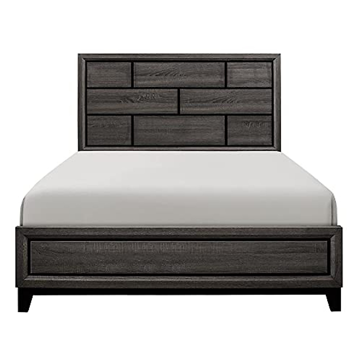 Pemberly Row Modern Engineered Wood California King Bed in Gray