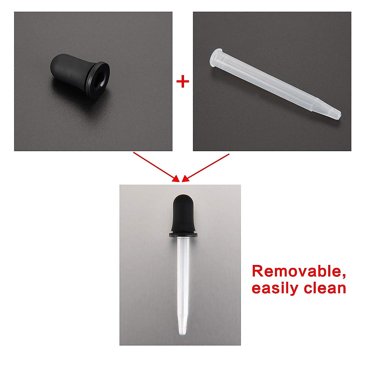 eBoot Plastic Transfer Pipettes Eye Droppers for Lab Science Art Essential Oil with Silicone Bulb (30)