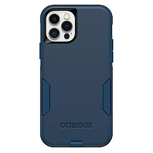 OtterBox iPhone 12 & iPhone 12 Pro Commuter Series Case - BESPOKE WAY (BLAZER BLUE/STORMY SEAS BLUE), slim & tough, pocket-friendly, with port protection