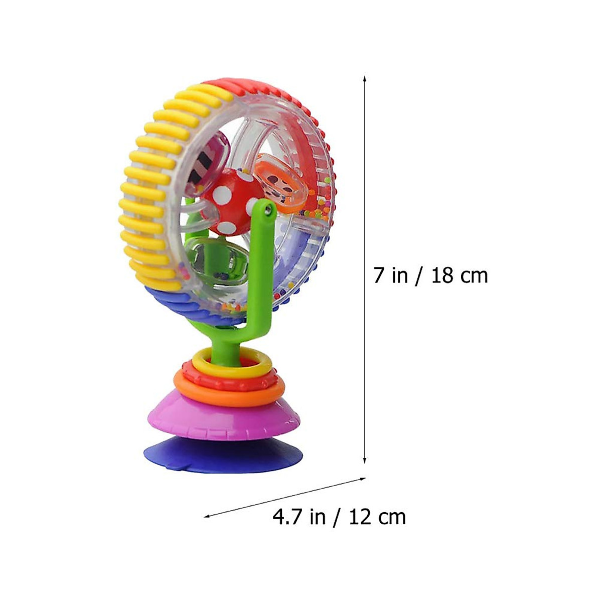 Toyvian High Chair Toy Baby Ferris Wheel Toy Suction Cup Newborn Spinner Activity Toy Newborn High Chair Rattle Interactive Development Educational Toy for Feeding Plaything, Early Development