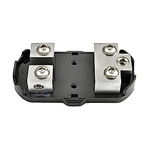 TruConnex 1-4 Gauge Input and 4-8 GA Outputs Dual ANL Fuse Holder Distribution Block and 2 Pack ANL Fuses - 300 AMP