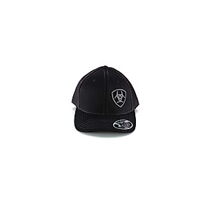 Ariat Men's Solid Black Corner Logo, One Size