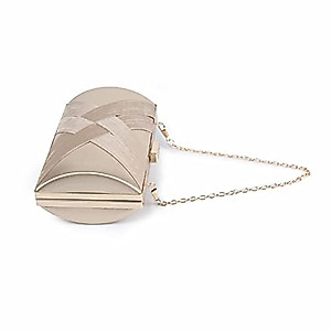 Lanpet Women's Evening Clutch Bags Silk Satin Party Handbags Bridal Wedding Purses with Tassel Pendant
