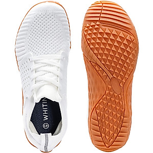 WHITIN Men's Trail Running Hiking Shoes Minimalist Barefoot 5 Five Fingers Wide Width Toe Box Size 8.5 Gym Workout Fitness Zero Drop Cross Training Male Minimus All White Gum 41